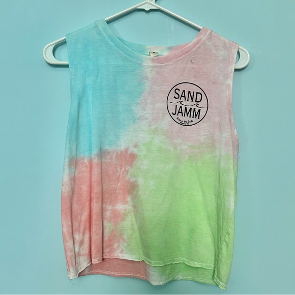Tops | Sand Jamm Wildwood Nj Tie Dye Crop Tank Top | Poshmark